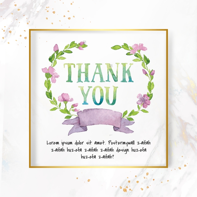 Thankyou message instagram template | PosterMyWall