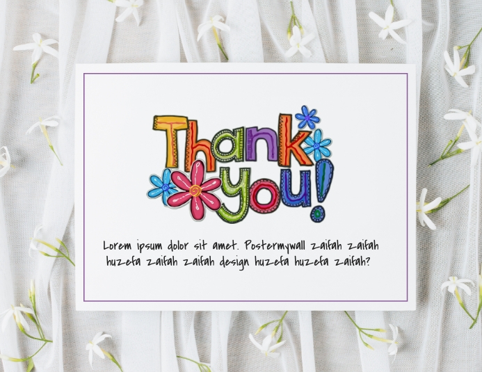 Thankyou wishes card flyer template | PosterMyWall