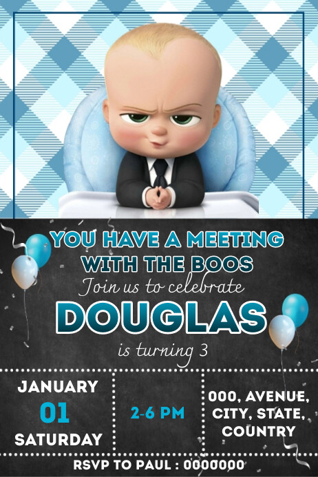 Plantilla de The Baby Boos invitation template birthday | PosterMyWall