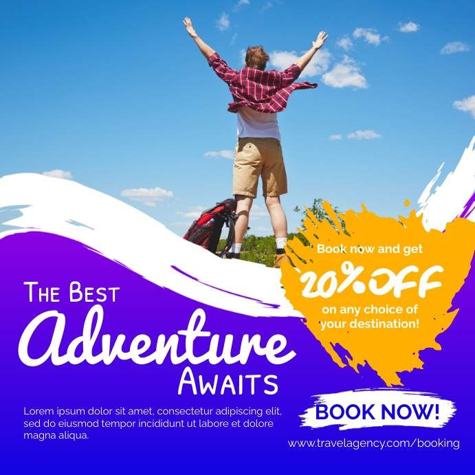 The Best Adventure Awaits Social Media Templa Template | PosterMyWall