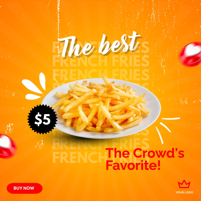 Copy of The best french fries | PosterMyWall