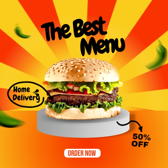 The Best Menu Flyer Template | PosterMyWall