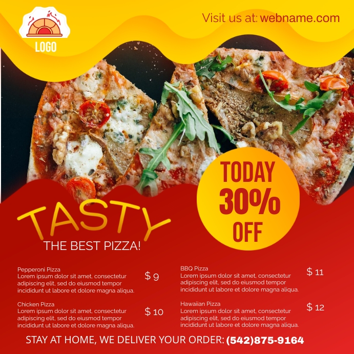 The Best Pizza Template | PosterMyWall