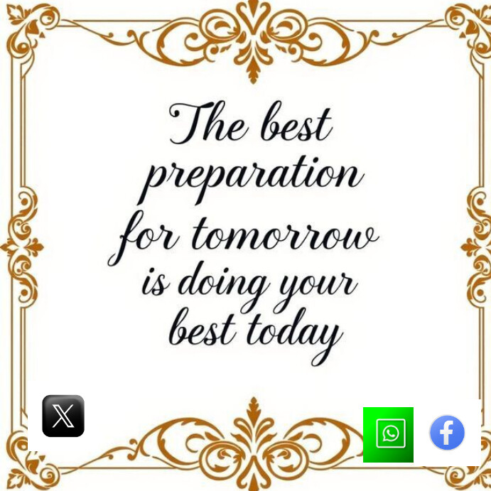 The best preparation quote Template | PosterMyWall
