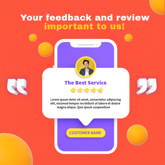 The Best Service Feedback Ads Modelo | PosterMyWall