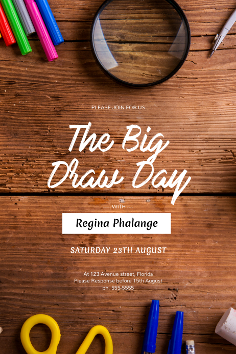 Copy of the big draw day flyer design template | PosterMyWall