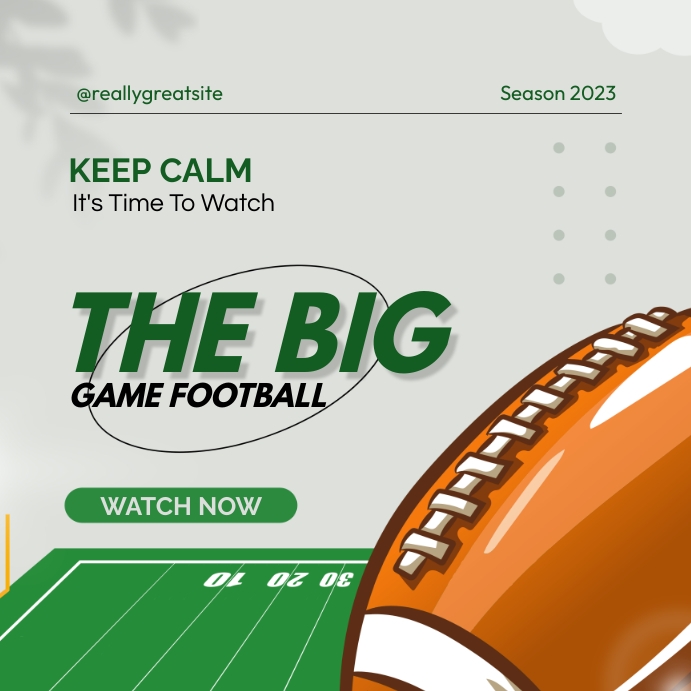 Plantilla de The Big Game Football | PosterMyWall