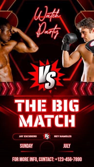 Copy of The Big Match Poster | PosterMyWall