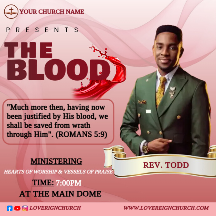 The blood Easter convention Template | PosterMyWall