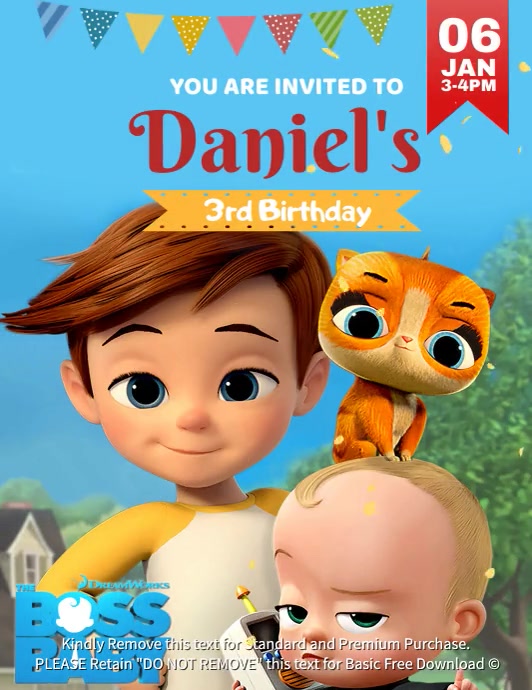The Boss Baby Template | PosterMyWall