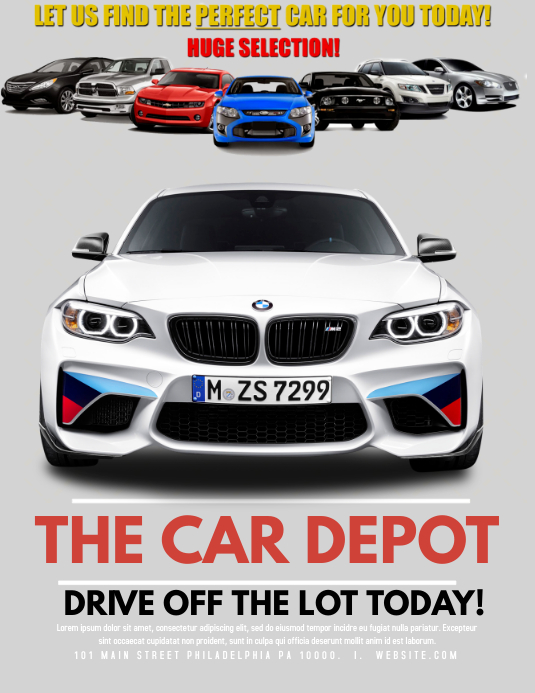 Copy of THE CAR DEPOT | PosterMyWall
