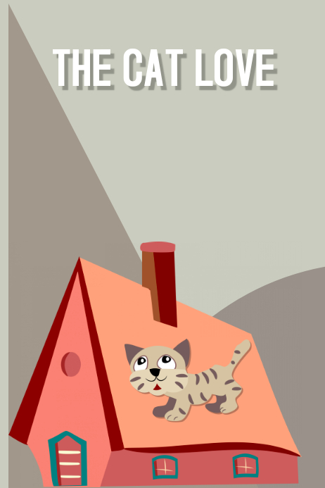 The Cat love a book cover design Template | PosterMyWall
