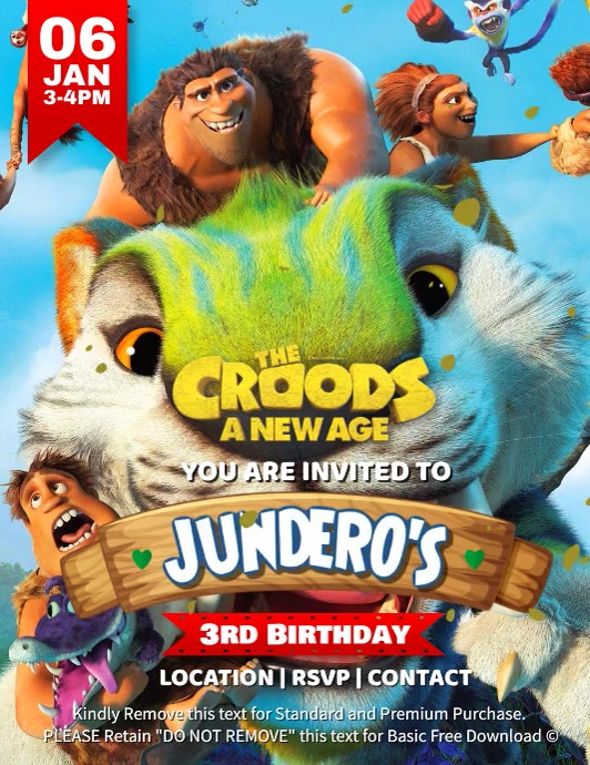 The Croods Template | PosterMyWall