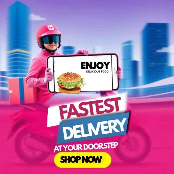 The Fastest Way Delivery Video Ads Template | PosterMyWall
