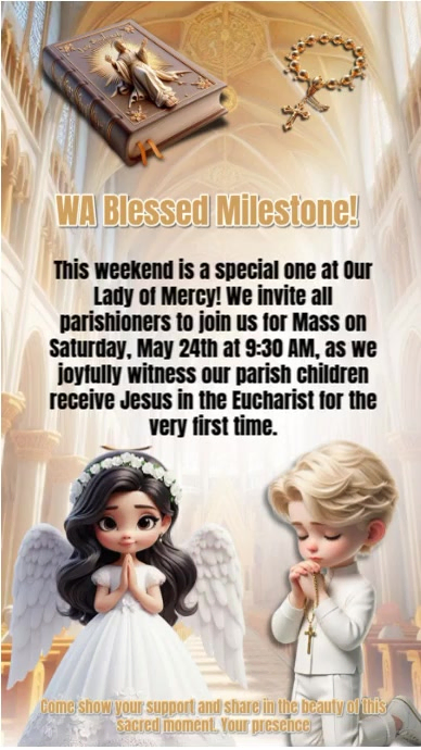 Plantilla de the First Holy Communion flyer | PosterMyWall