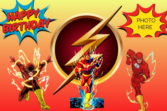 The Flash Birthday Template | PosterMyWall