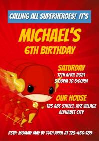 The Flash Birthday Invitation Template | PosterMyWall