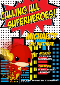 The Flash Birthday Invitation Template | PosterMyWall