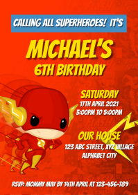 The Flash Birthday Invitation Template | PosterMyWall