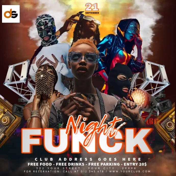 Copy of The Funk Night Party Video Ads | PosterMyWall