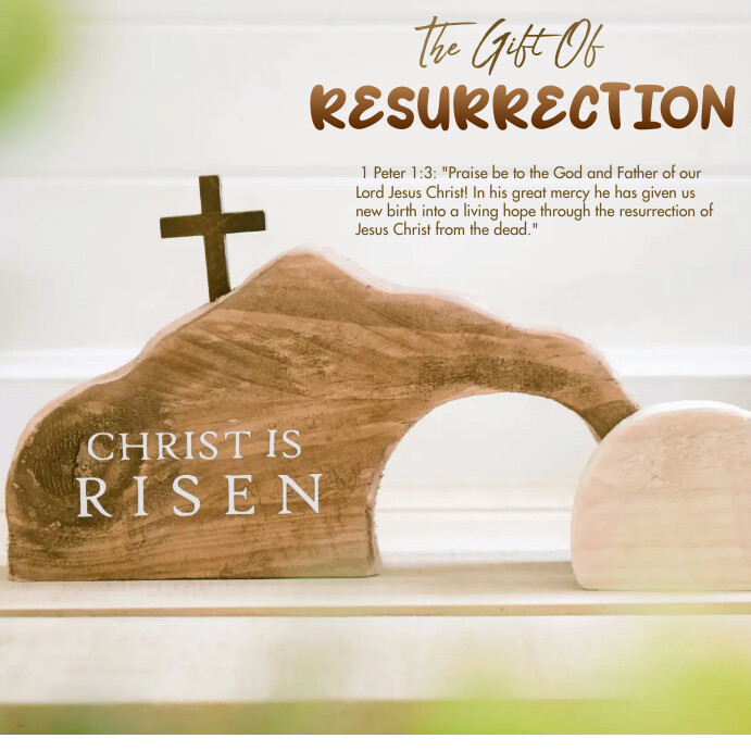 The gift of resurrection Template | PosterMyWall