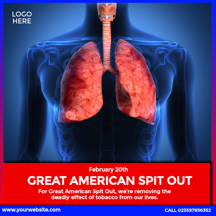 The Great American Spit Out Template | PosterMyWall