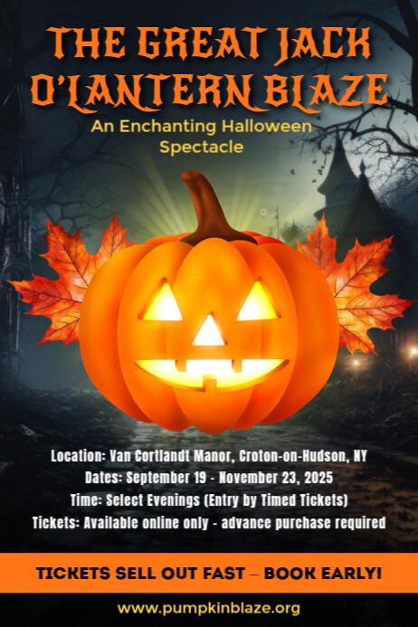 The Great Jack O’Lantern Blaze Flyer – Halloween Pumpkin Festival ...