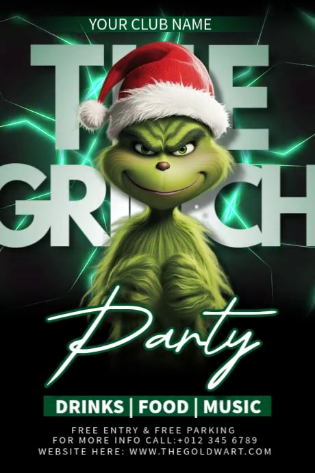The Grinch Party Template | PosterMyWall