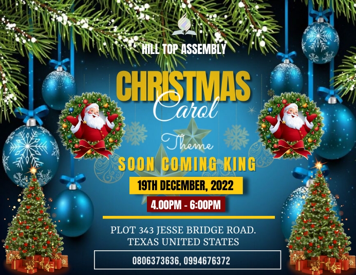 THE HILL TOP ASSEMBLY Template | PosterMyWall