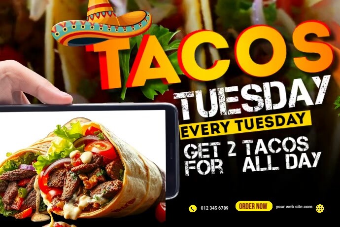 Copy of The Hot Tacos Best Menu | PosterMyWall