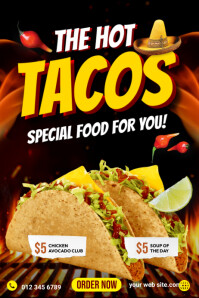 The Hot Tacos Sale Template | PosterMyWall