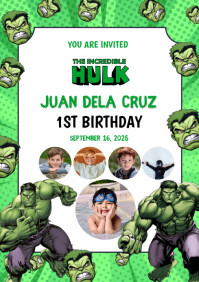 Editable Incredible hulk Birthday Invitation Template | PosterMyWall
