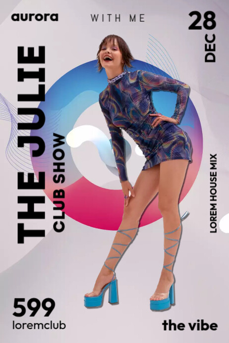 The Julia Club Show Template | PosterMyWall