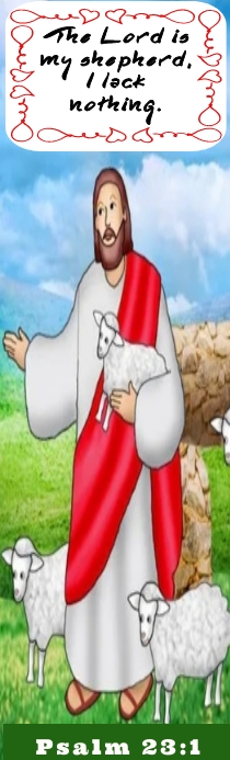 The Lord is my shepherd Psalm 23:1 Book mark Template | PosterMyWall