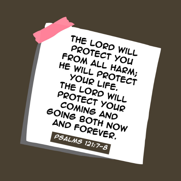 Plantilla de The Lord will protect you Bible verse | PosterMyWall