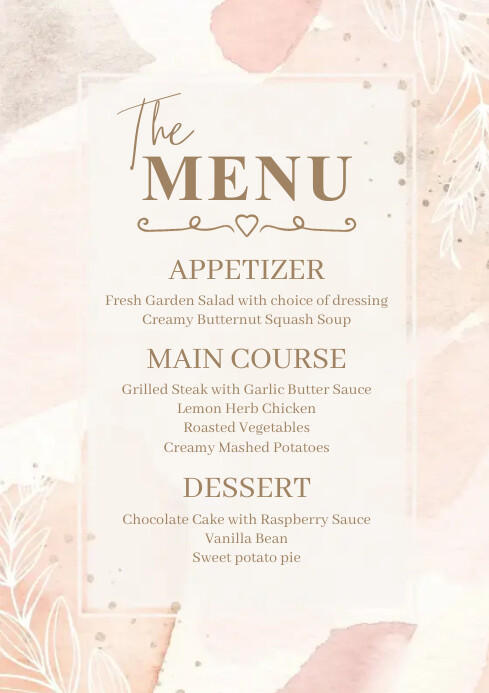The Menu Template | PosterMyWall