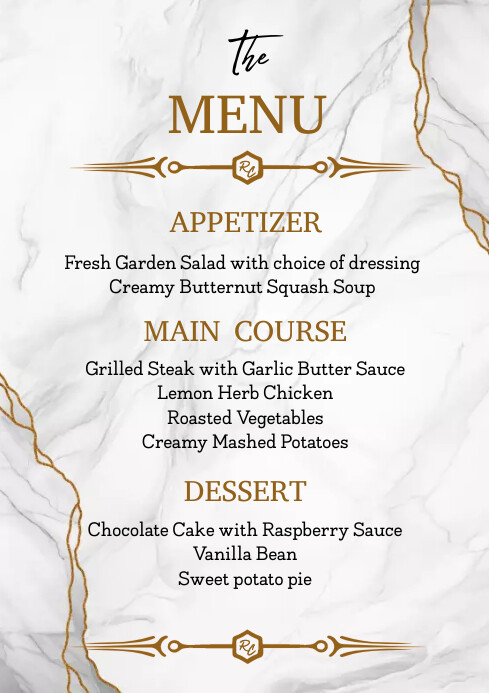 Copy of The Menu | PosterMyWall