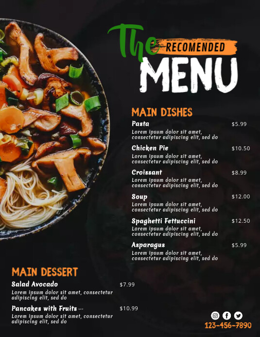 Copy of The Menu Teplate Flyer | PosterMyWall