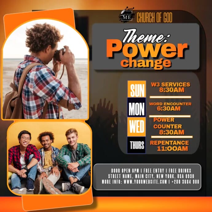 Copy of The Power Change Schedule | PosterMyWall