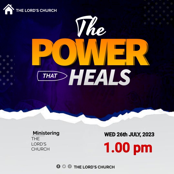 The power healing prayer flyer poster Template | PosterMyWall