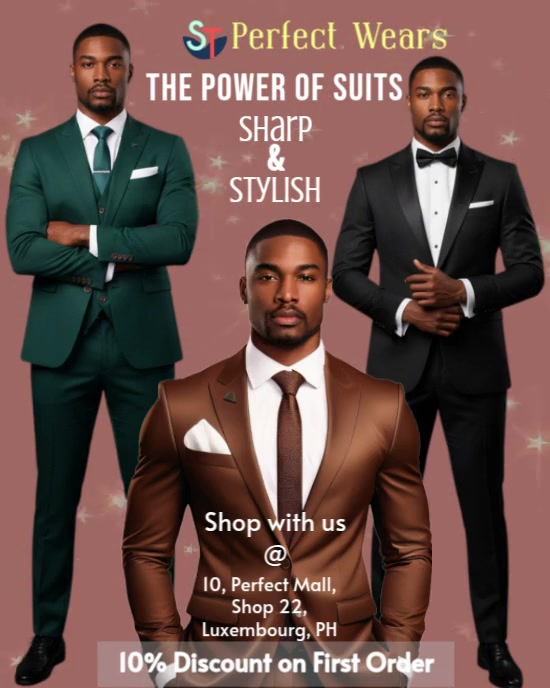 Plantilla de The Power of Suits: Sharp and Stylish/ Order Now ...