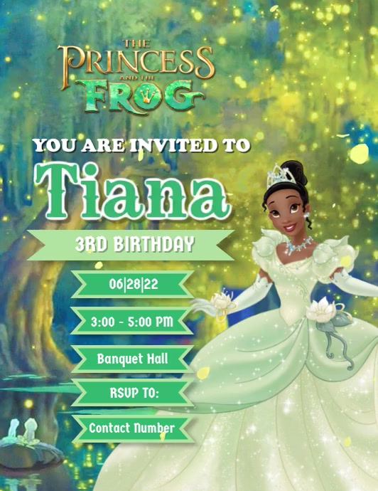 The princess and the frog Template | PosterMyWall