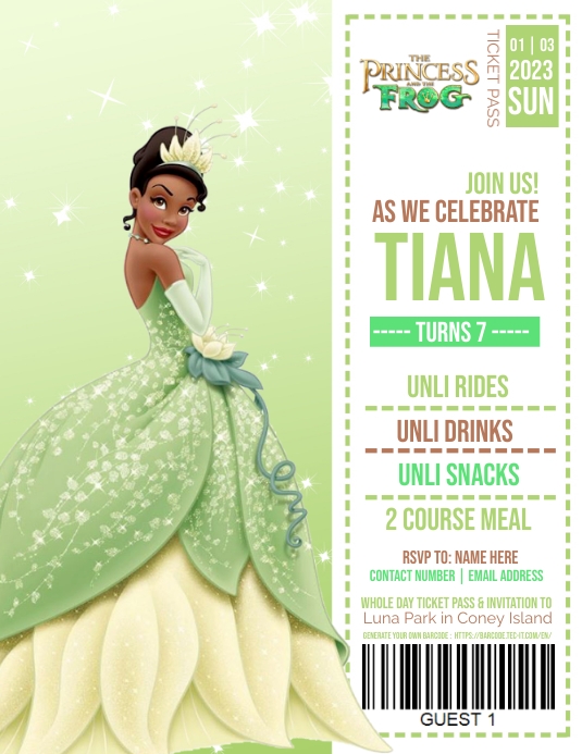 The princess and the frog Template | PosterMyWall