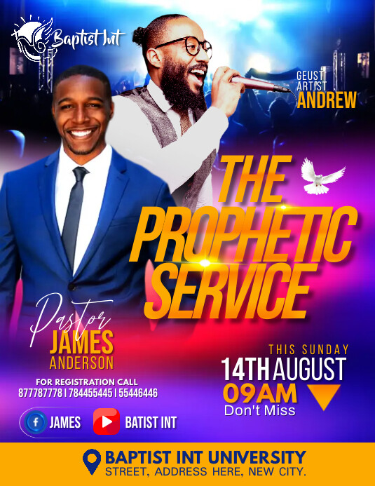 The Prophetic Service Flyer Template | PosterMyWall