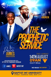 Prophetic Service flyer Template | PosterMyWall