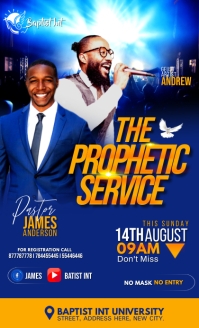 The Prophetic Service Flyer Template | PosterMyWall
