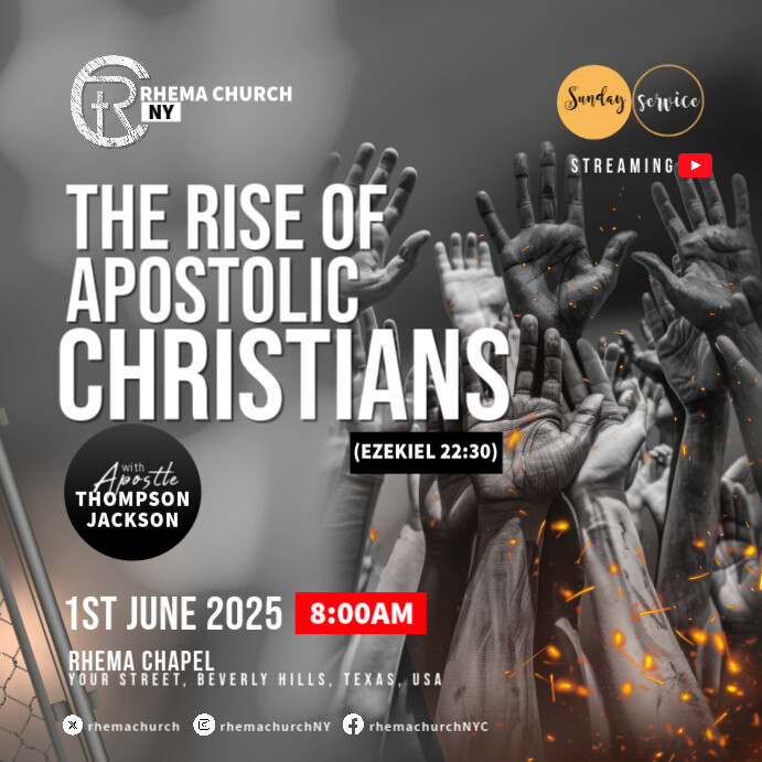 Copy of The Rise of Apostolic Christians | PosterMyWall