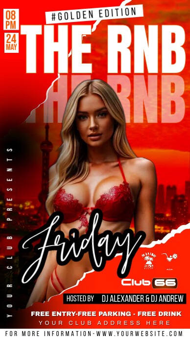 the rnb friday night party Template | PosterMyWall