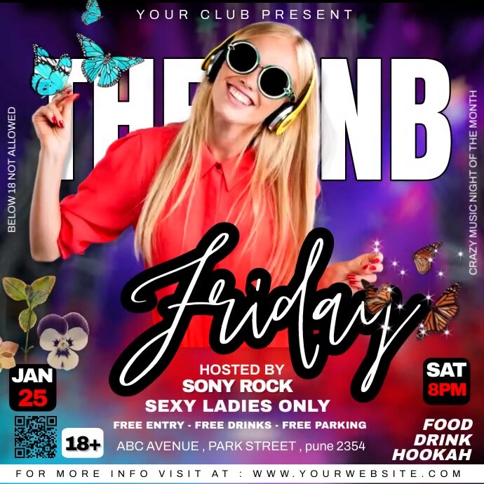 the RNB friday party flyer Template | PosterMyWall