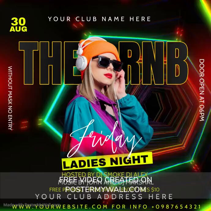 the rnb night club party Template | PosterMyWall